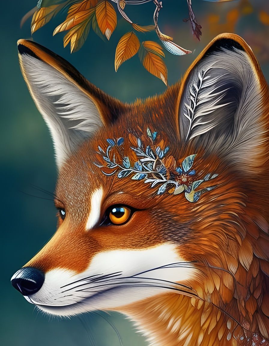 Autumn fox - AI Generated Artwork - NightCafe Creator