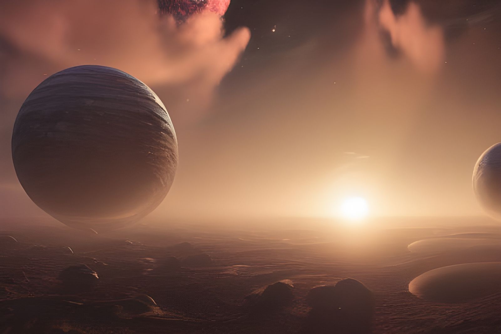 Colliding Planets - AI Generated Artwork - NightCafe Creator