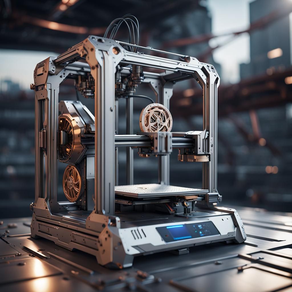 cyberpunk 3D printer - AI Generated Artwork - NightCafe Creator