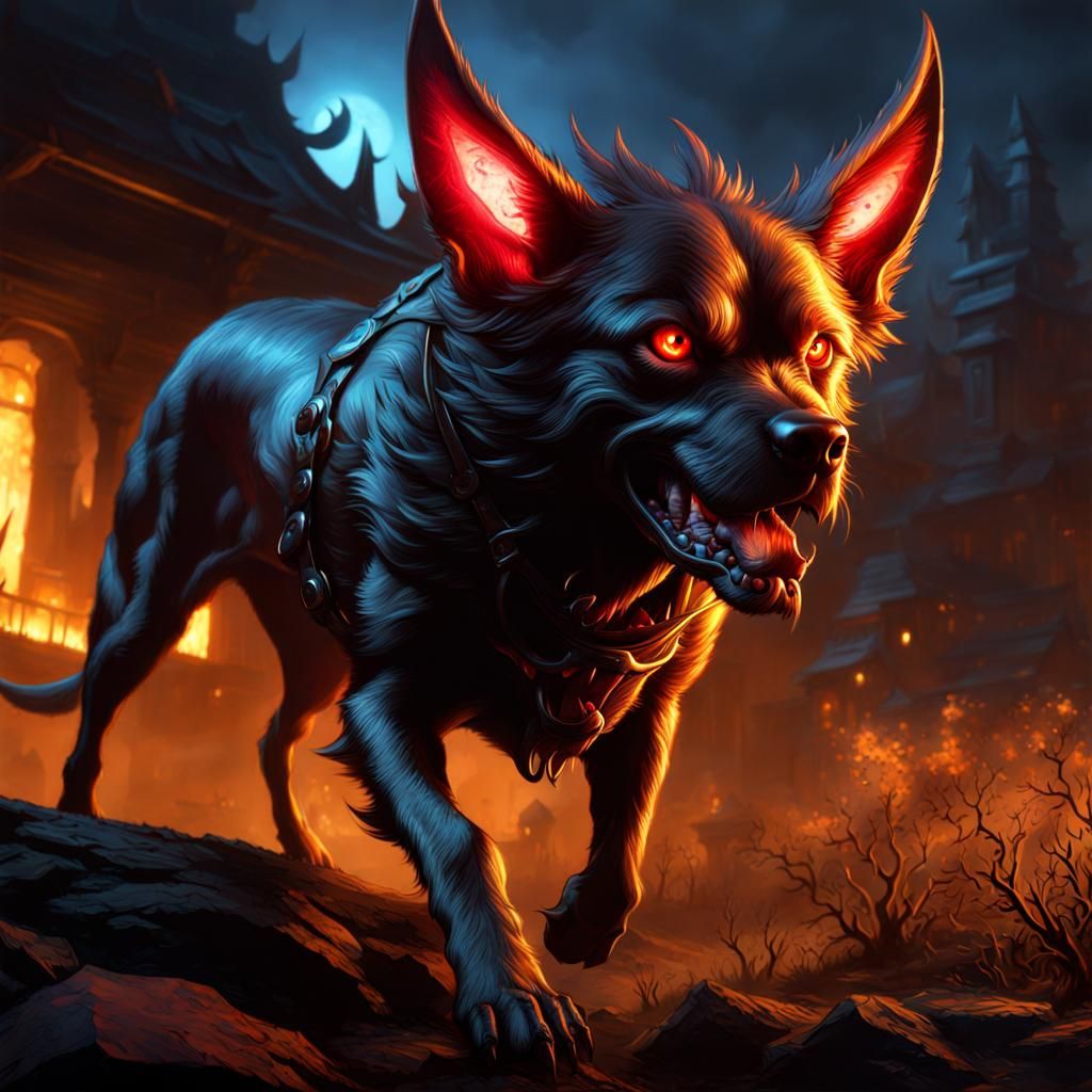 Demon dog - AI Generated Artwork - NightCafe Creator