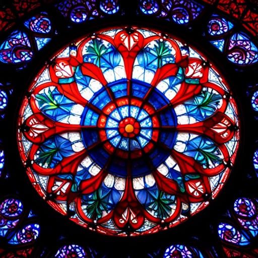 Rose Window - AI Generated Artwork - NightCafe Creator