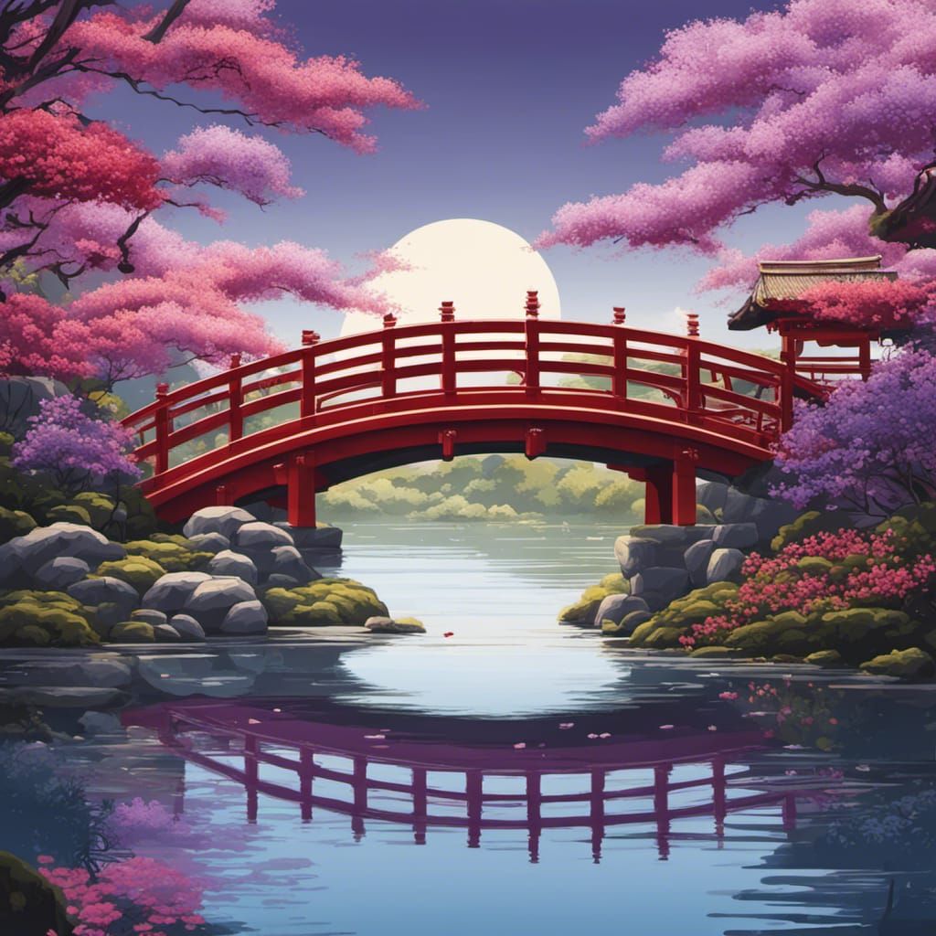 Japanese Traditional Bridge (Soribashi) Part 4 - AI Generated Artwork ...