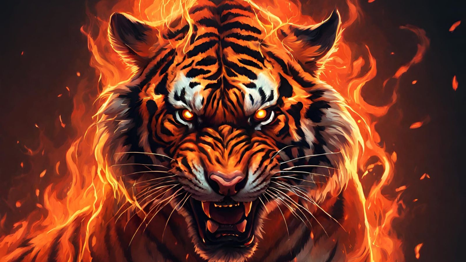 Great Fire Of The Tiger - AI Generated Artwork - NightCafe Creator
