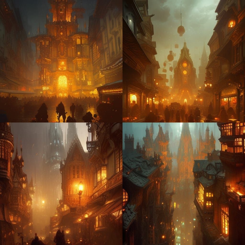 gingerbread City - AI Generated Artwork - NightCafe Creator