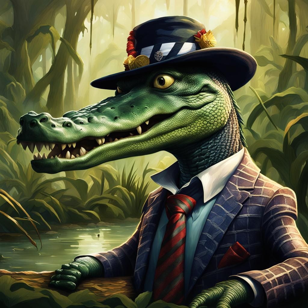 Louisiana swamp gator - AI Generated Artwork - NightCafe Creator