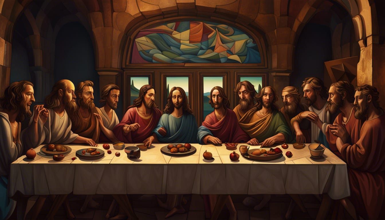 Reinterpretation : Leonardo da Vinci's painting of The Last Supper in ...
