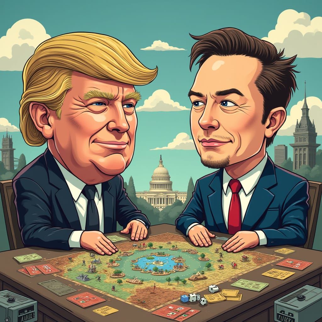 Satirical Dystopian Board Game for Global Dominati... - AI Art