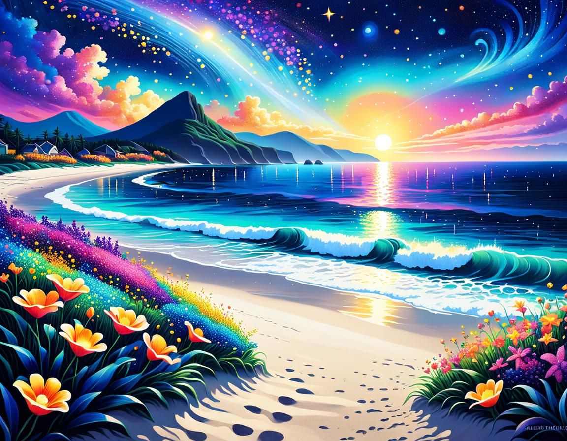 fantasy night scene - AI Generated Artwork - NightCafe Creator