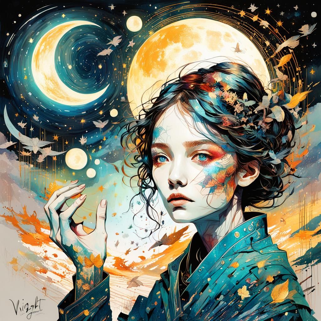 The night - Ethereal Twilight Surrealism Masterpiece