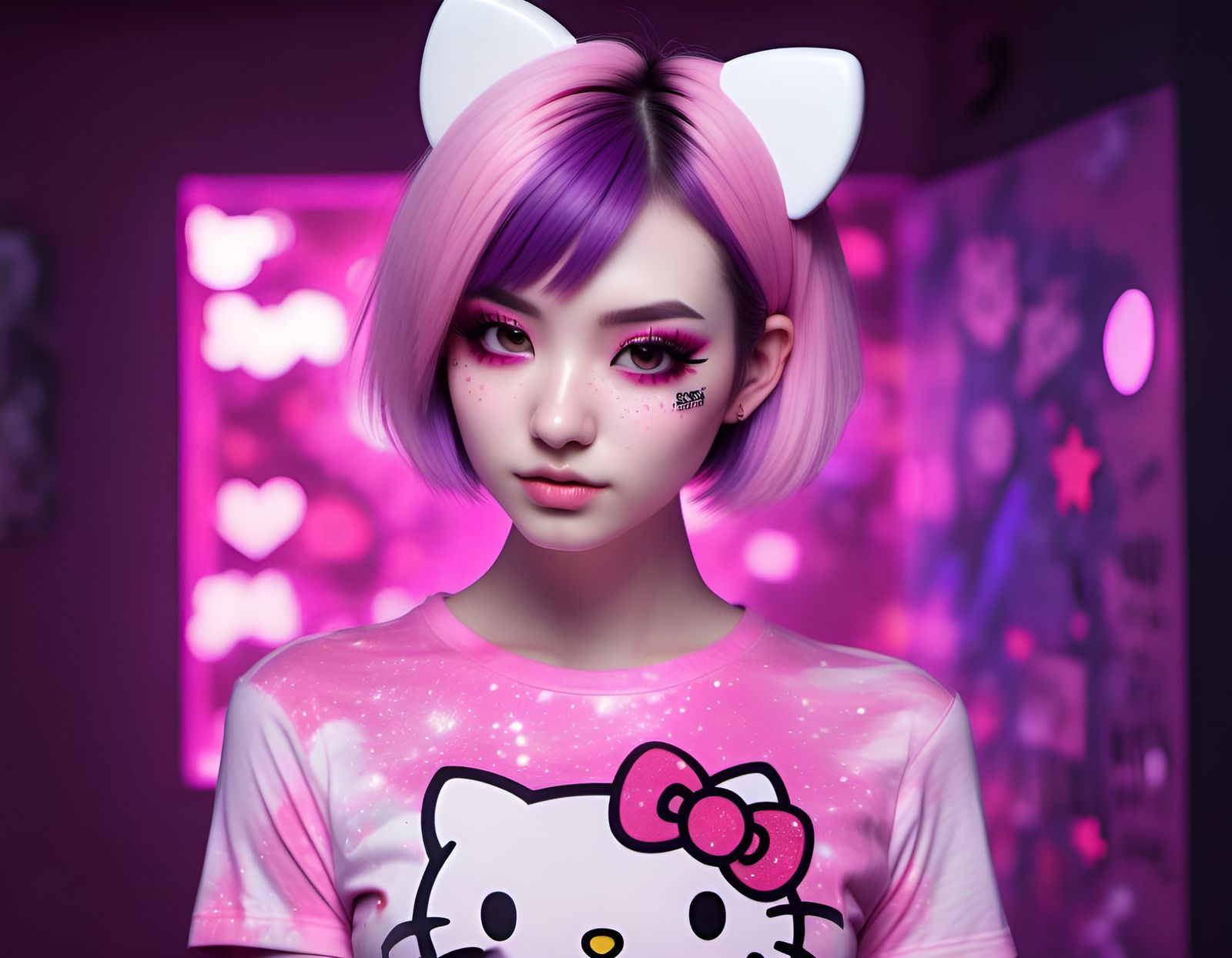 Hello Pus...Kitty - AI Generated Artwork - NightCafe Creator