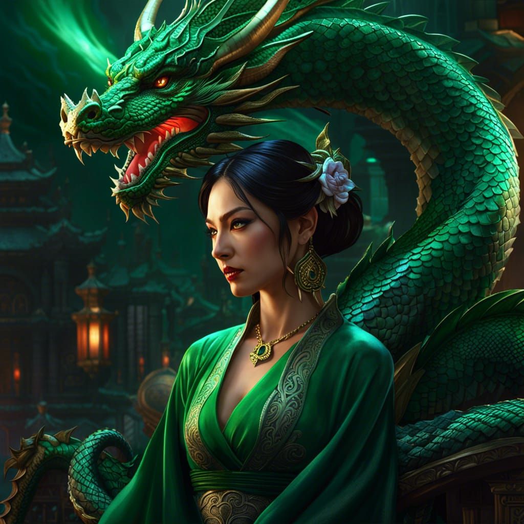 Emerald Dragon - AI Generated Artwork - NightCafe Creator