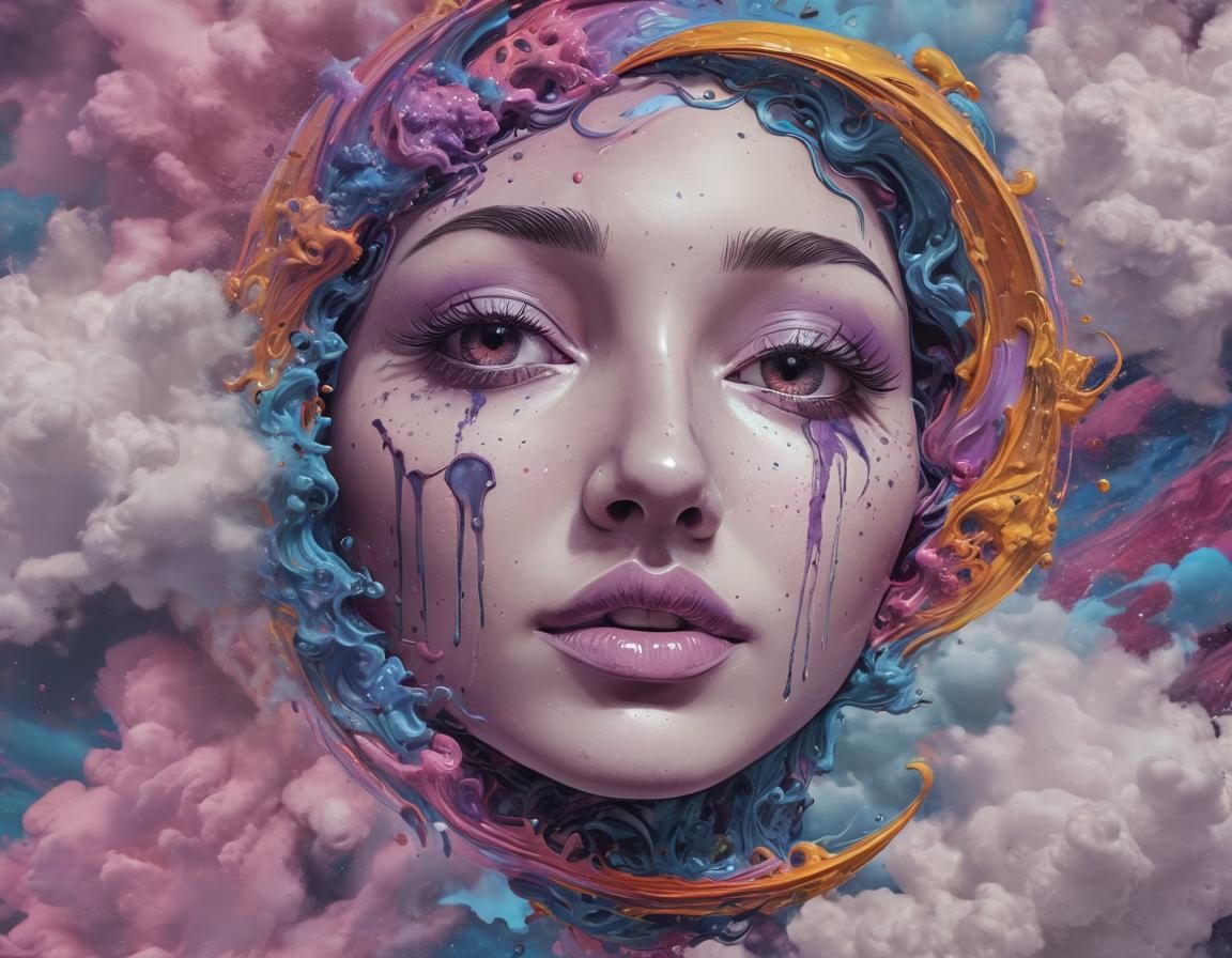 "Skye" - Vibrant, Cosmic Dreamscapes in Graffiti Style