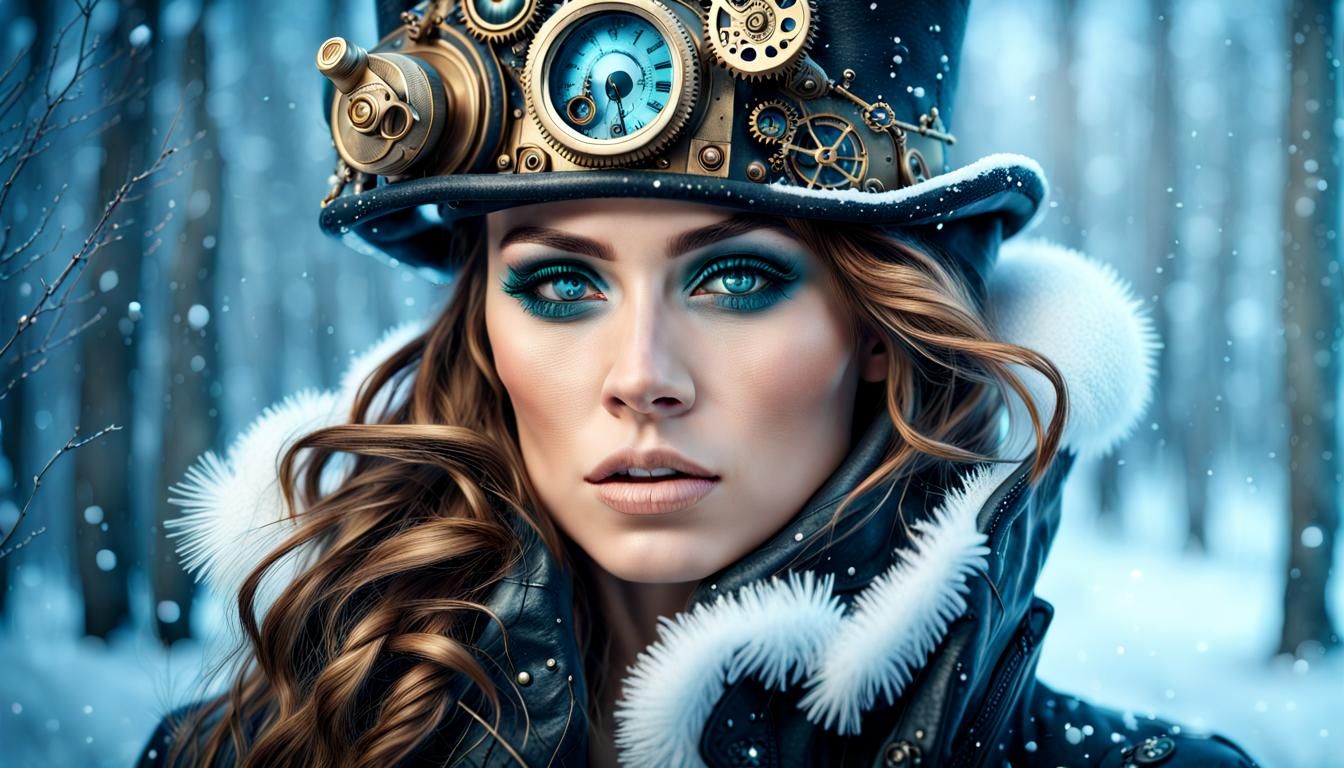 Steampunk Winter - AI Generated Artwork - NightCafe Creator