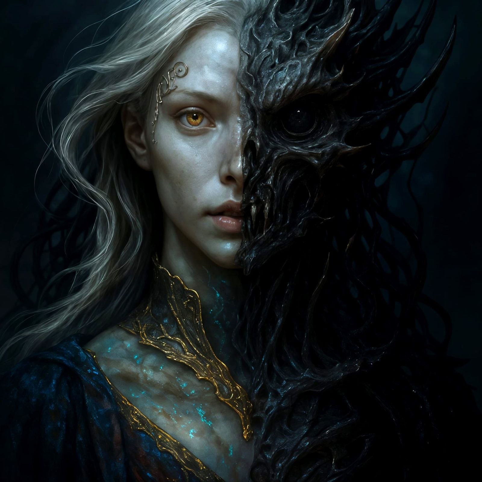 Portrait of Divine Horror - Dual Portrait: Divine Beauty and...