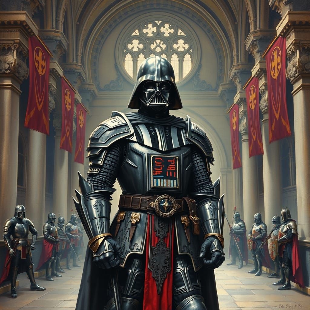 Medieval Darth Vader - Medieval Darth Vader in Grand Castle...