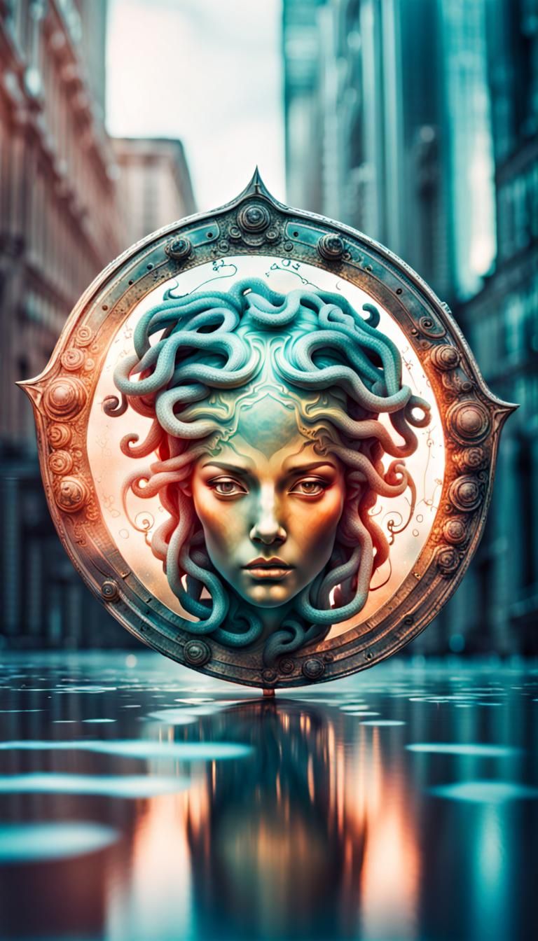 Perseus' Shield - AI Generated Artwork - NightCafe Creator