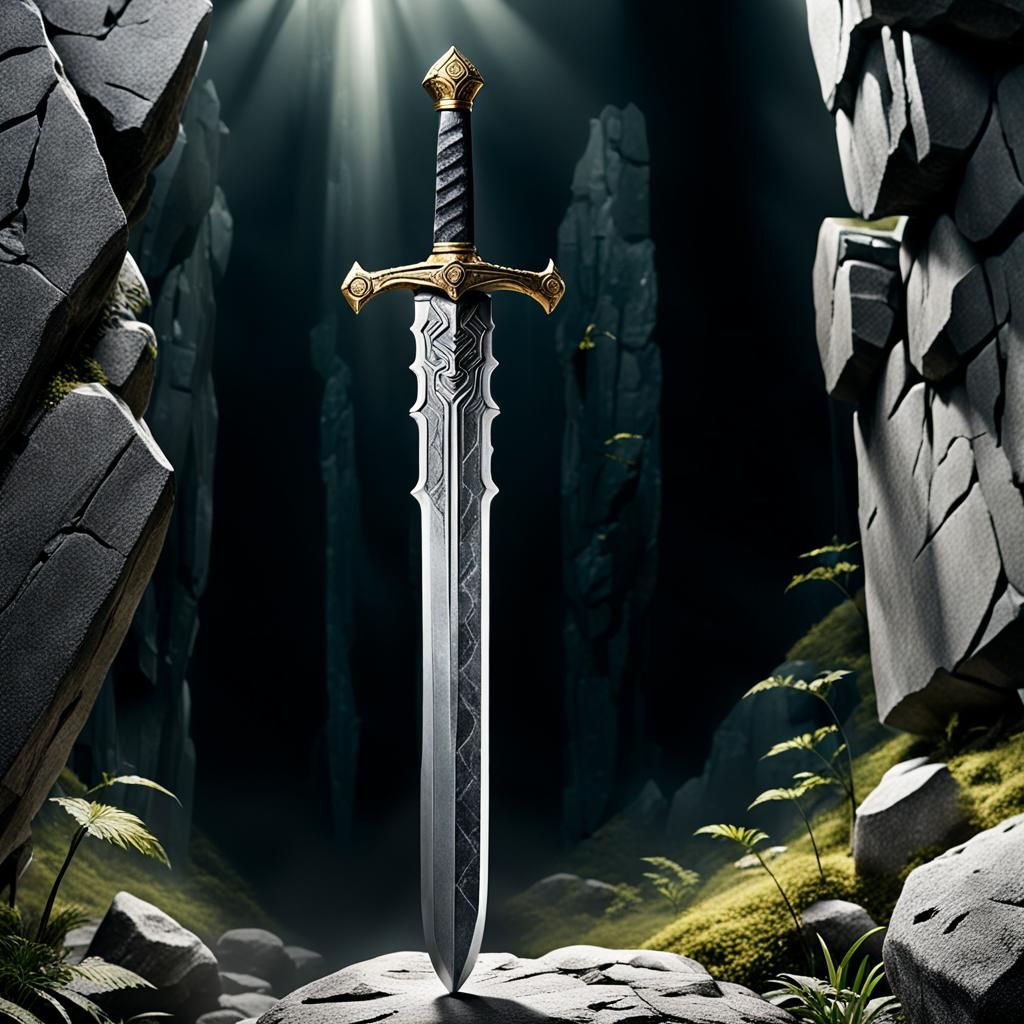 The rock sword - AI Generated Artwork - NightCafe Creator