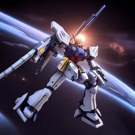 Robot in space - AI Generated Artwork - NightCafe Creator