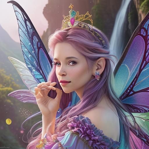 Amazingly Stunningly Beautiful colorful fancy fantasy fairy with ...