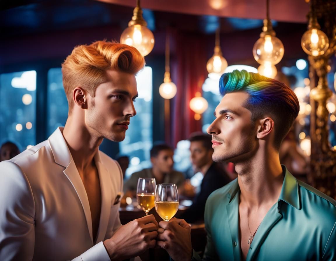 Romantic Dinner (Style of James Bidgood) - AI Generated Artwork ...