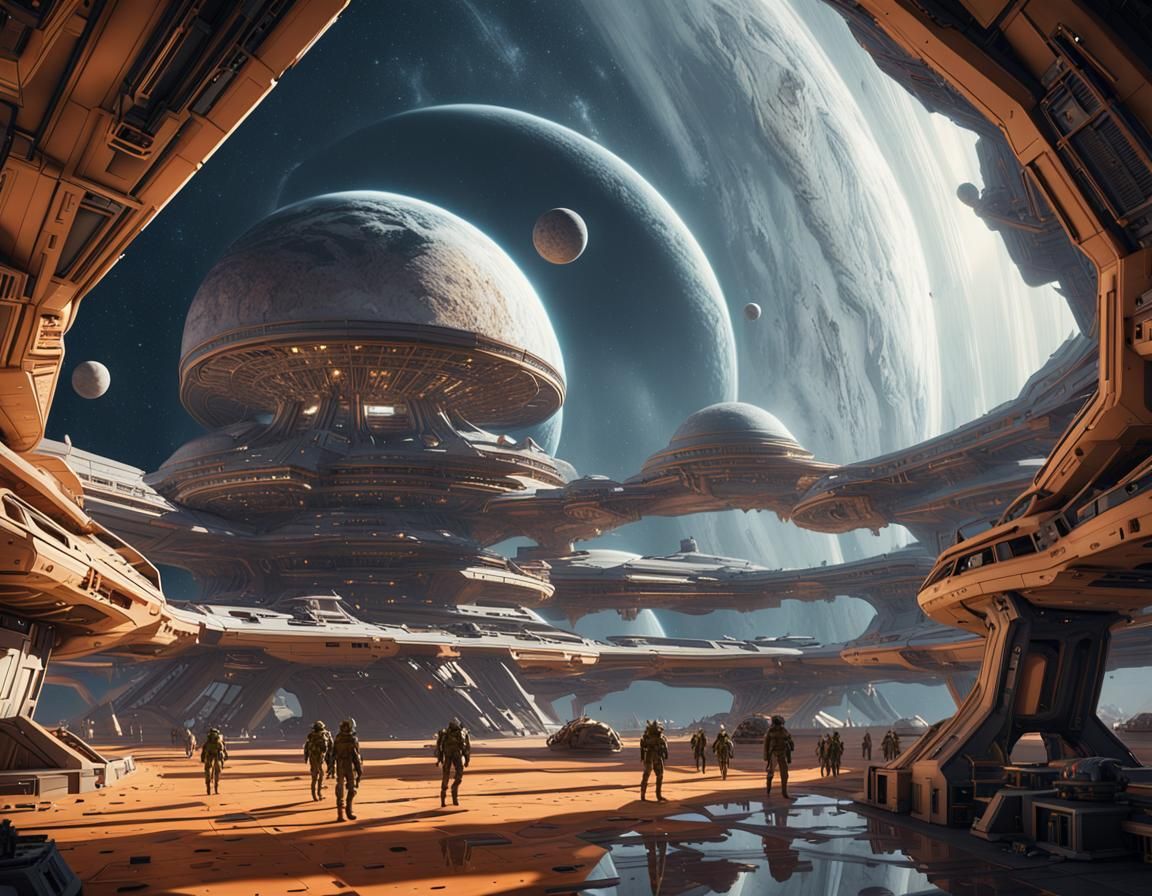 Exoplanet colony - AI Generated Artwork - NightCafe Creator