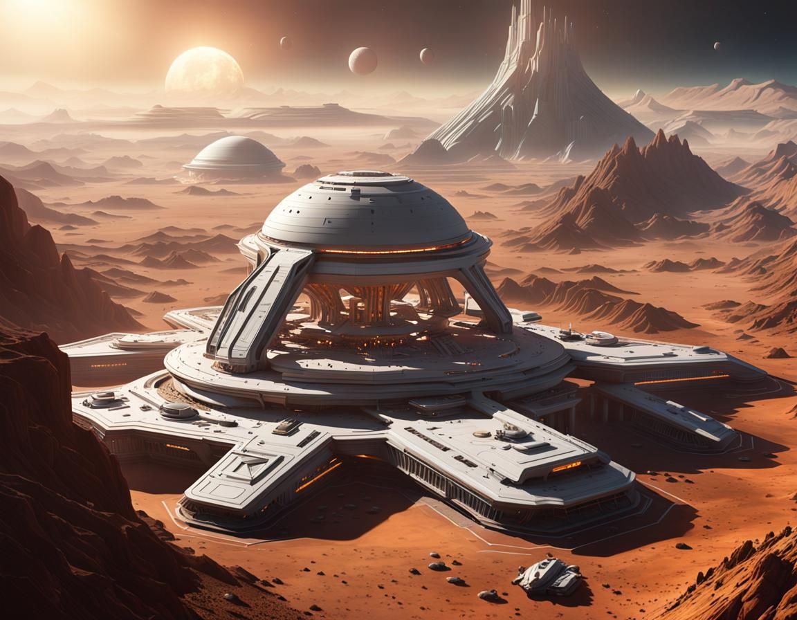 Exoplanet colony - AI Generated Artwork - NightCafe Creator