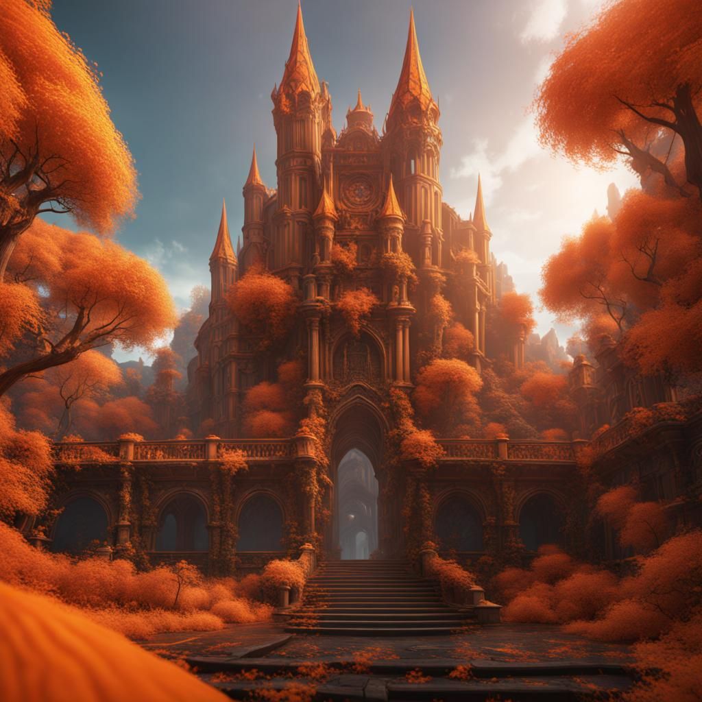 Castle in Autumn - AI Generated Artwork - NightCafe Creator