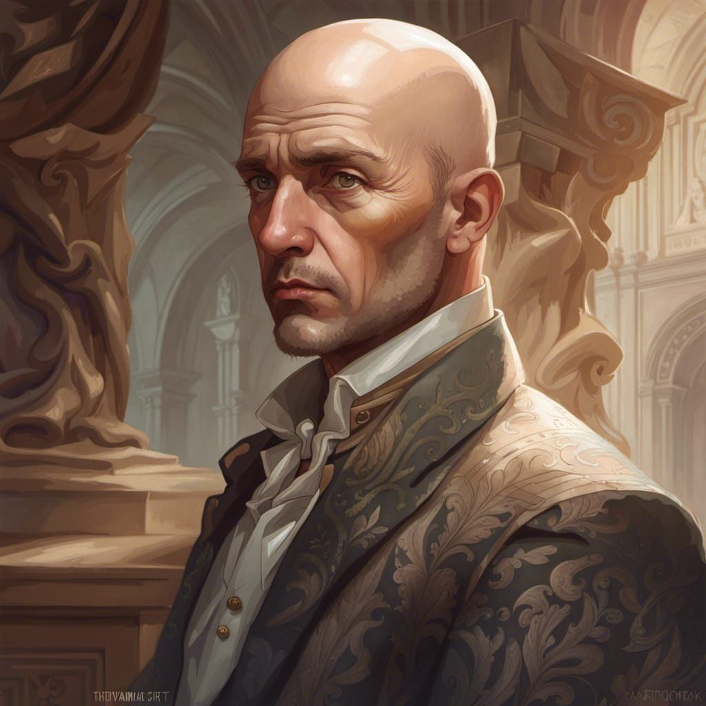 The bald bureaucrat - AI Generated Artwork - NightCafe Creator