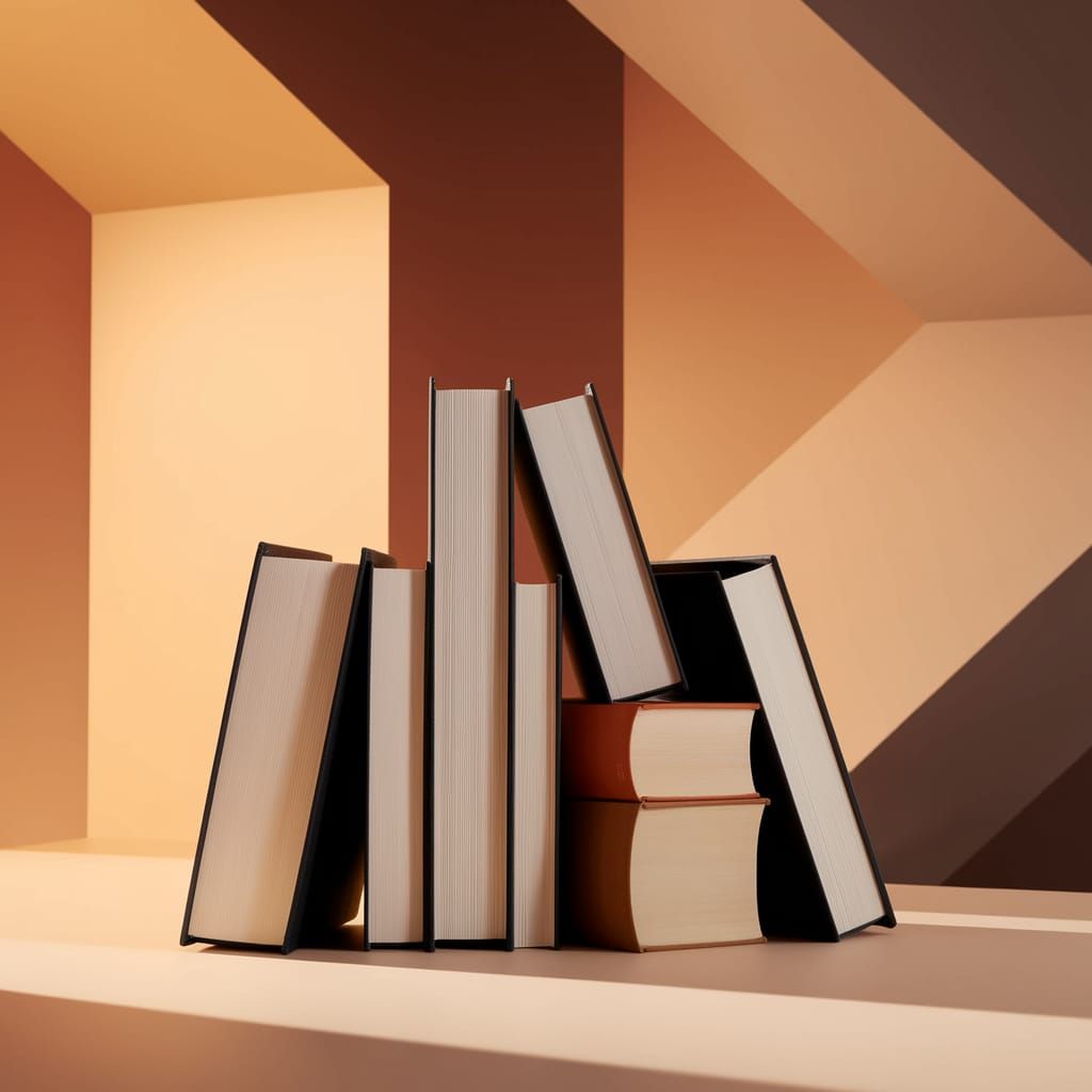 Geometric books - Geometric Bookstore in Minimalist Chic