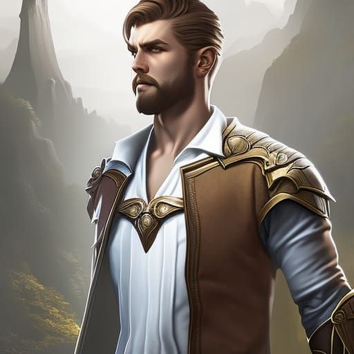 A handsome young man detailed fantasy poster art a masterpiece, 8k ...