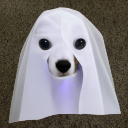 A cute doggie ghost - AI Generated Artwork - NightCafe Creator