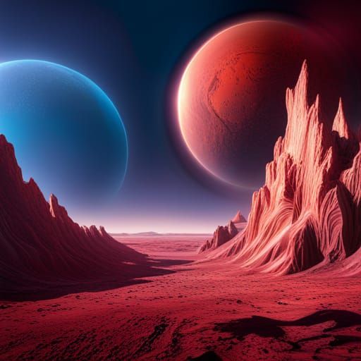 Mars, in space, 8k resolution, a masterpiece, 35mm, hyperrealistic ...