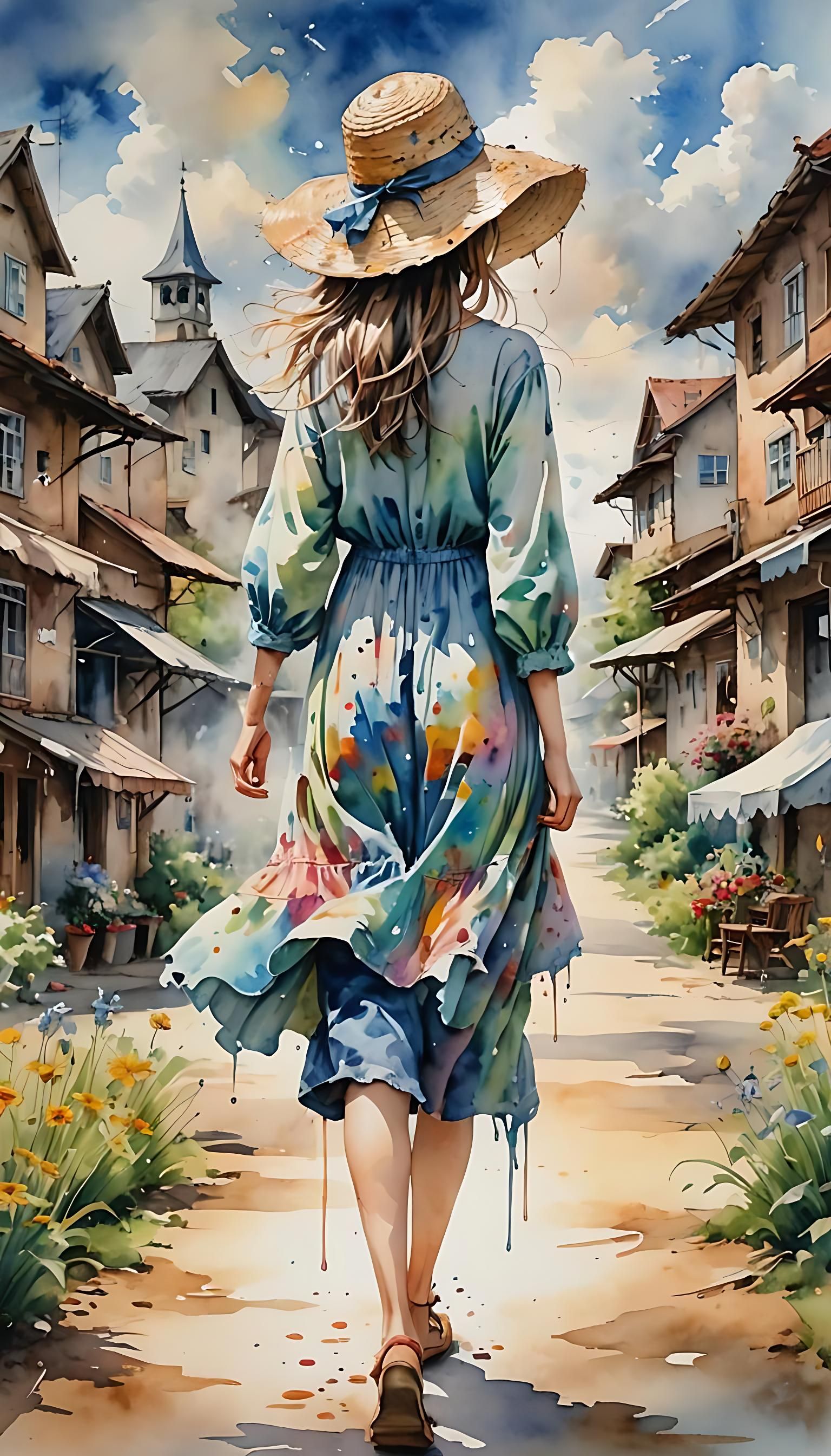 The Lady In The Sundress - AI Generated Artwork - NightCafe Creator