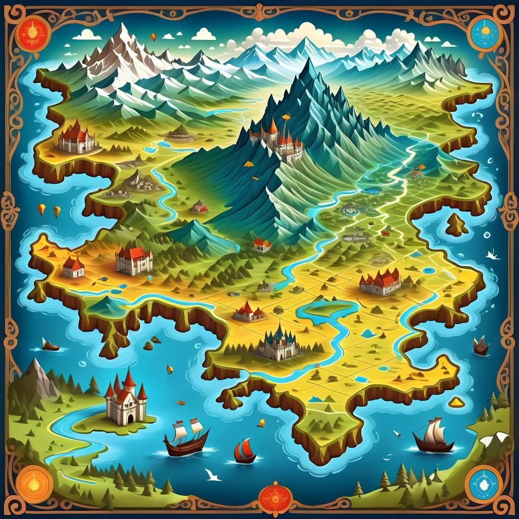 Fantasy Map 5 - AI Generated Artwork - NightCafe Creator