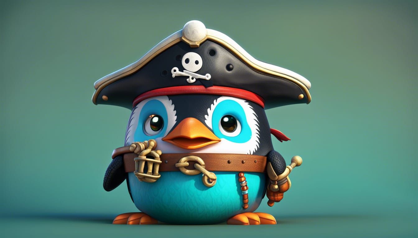 Penguin pirate - AI Generated Artwork - NightCafe Creator
