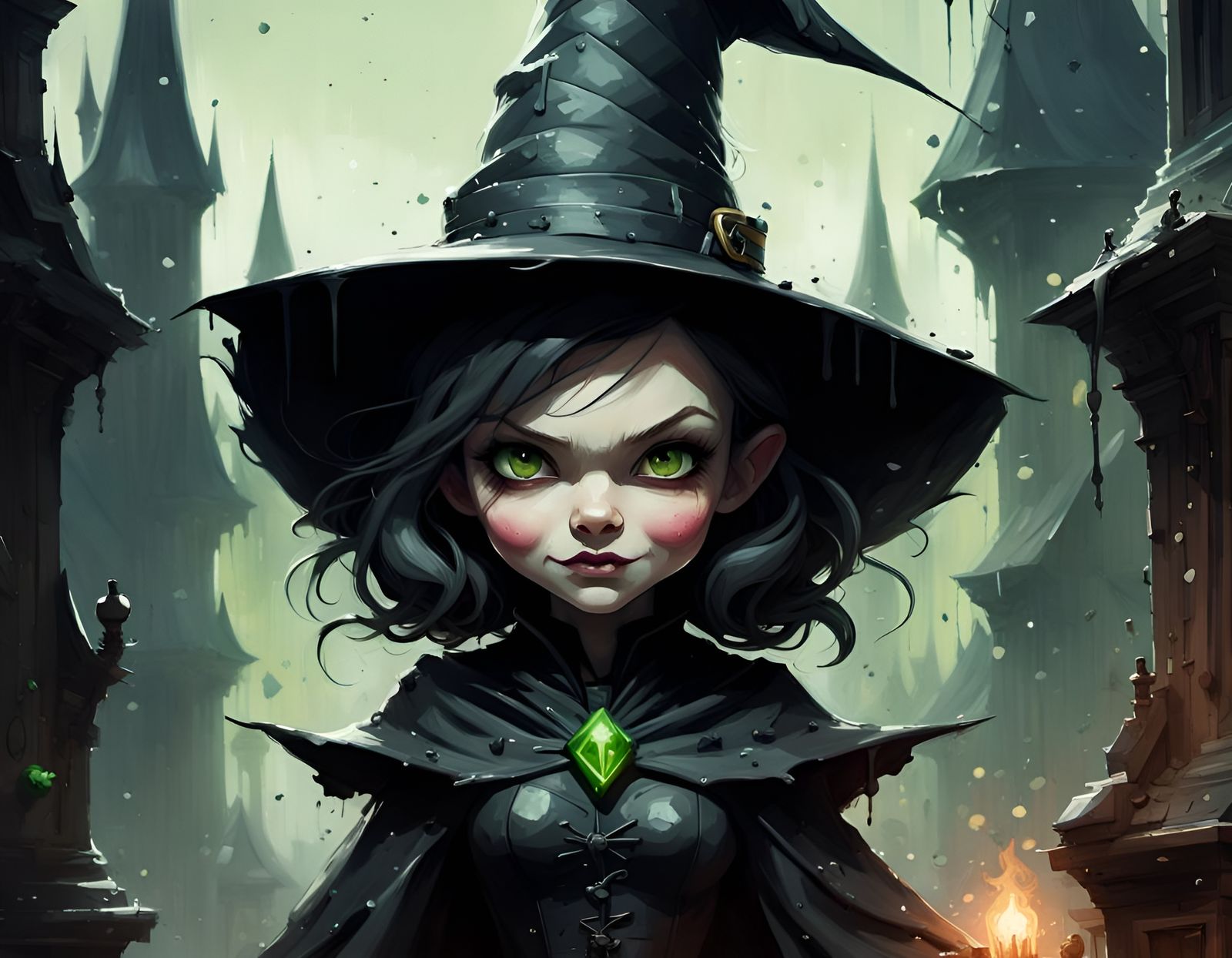 Chibi wicked witch of the west - AI Generated Artwork - NightCafe Creator