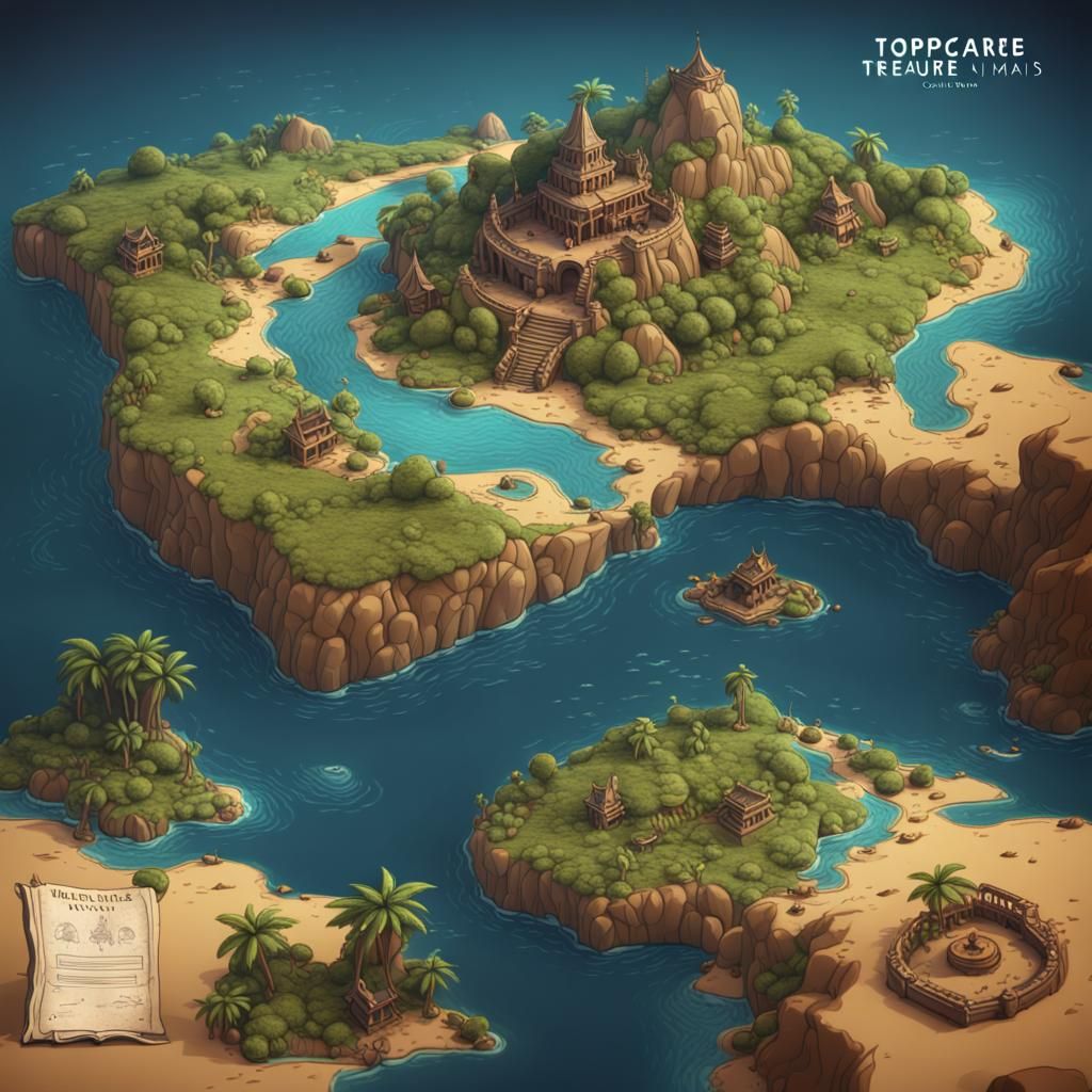 Treasure Map - AI Generated Artwork - NightCafe Creator