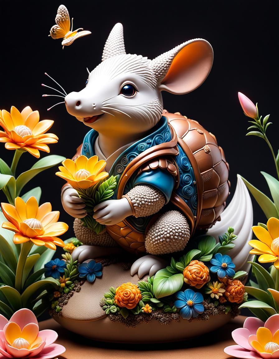 Kawaii Manga Armadillo by Per. - AI Generated Artwork - NightCafe Creator