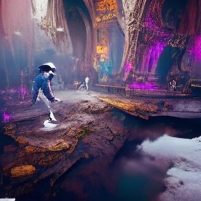 Michael Jackson is doing his moonwalk - AI Generated Artwork ...
