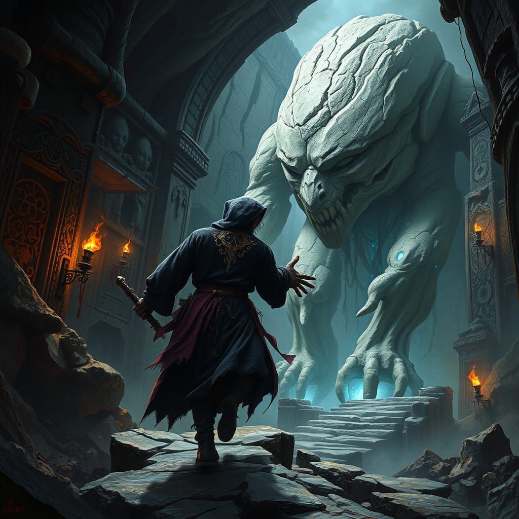 Warlock summoning golem - Warlock Conjures a Golem in a Haun...