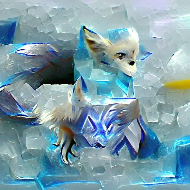 ice fox - AI Generated Artwork - NightCafe Creator