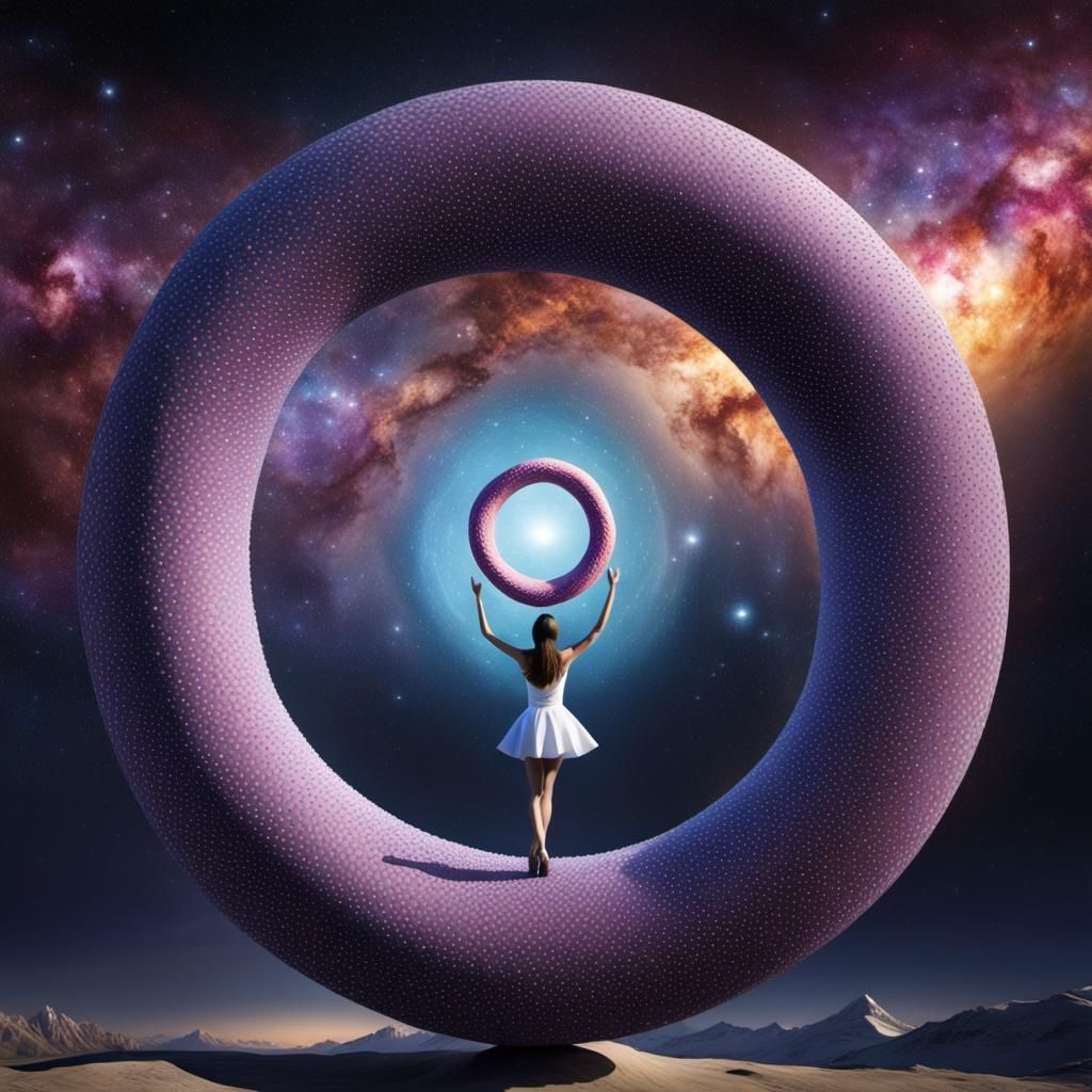 The Torus, a three-dimensional geometric shape resembling a donut ...