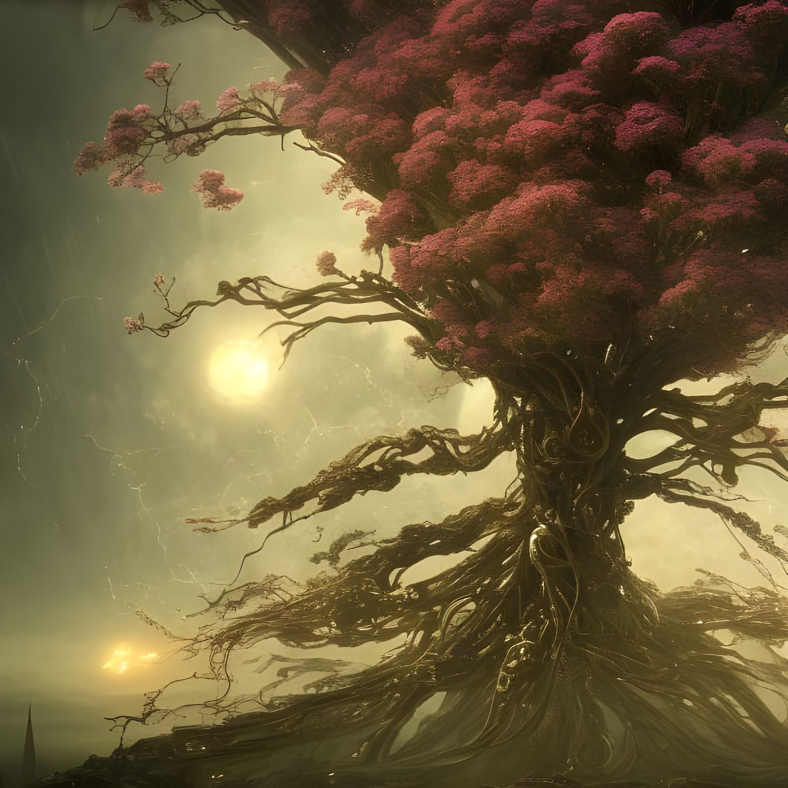 Twisted Root Tree - AI Generated Artwork - NightCafe Creator