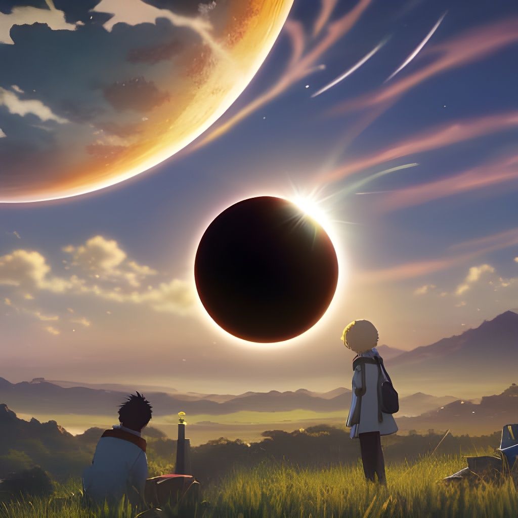 Watching a Total Solar Eclipse. - AI Generated Artwork - NightCafe Creator