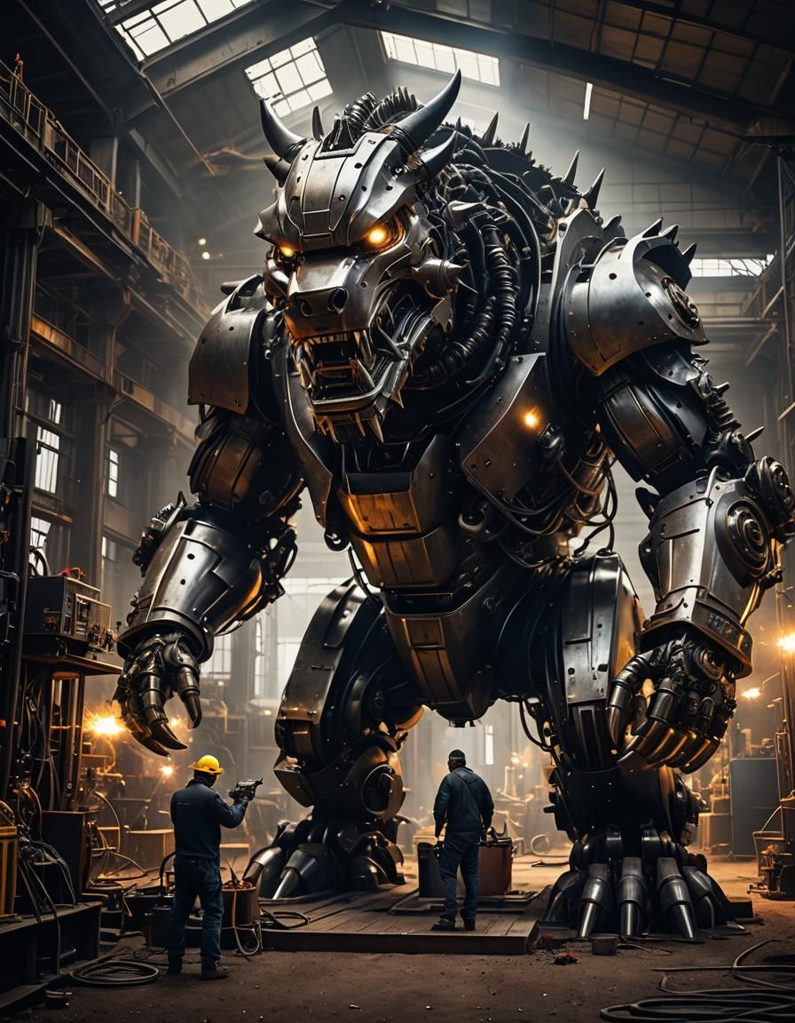 Building a metal beast - AI Generated Artwork - NightCafe Creator