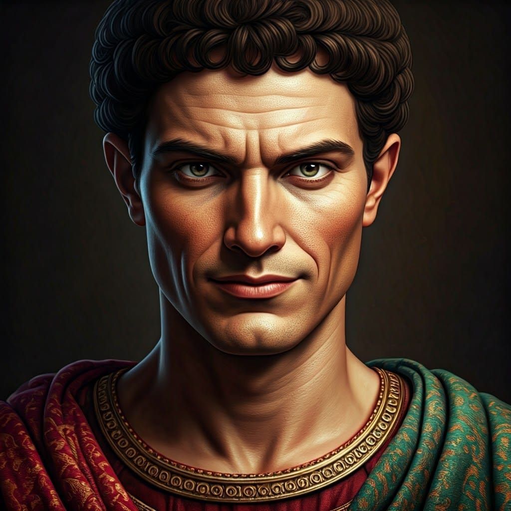 Roman man - Classical Roman Patrician with Haughty Confidenc...