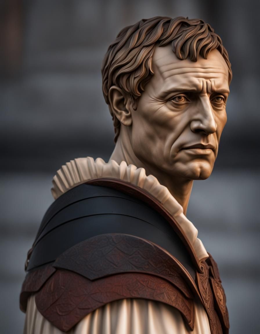 Julius Caesar intricate details, HDR, beautifully shot, hyperrealistic, sharp focus, 64 ...
