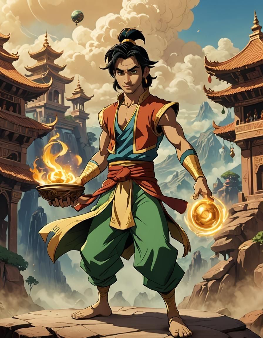 Firebender Aladdin - AI Generated Artwork - NightCafe Creator