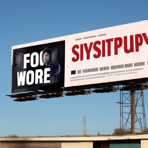 Dystopian Billboard - AI Generated Artwork - NightCafe Creator