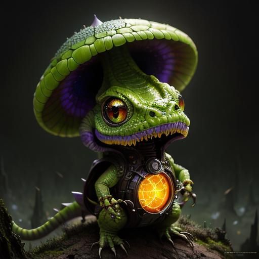 Surreal Digital Artwork of a Cute Alien Wizard in ... - AI Art